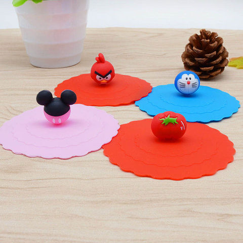 China New Cute Leak Proof Silicone Cup Smug Can jar Cover Cap Lid with ...
