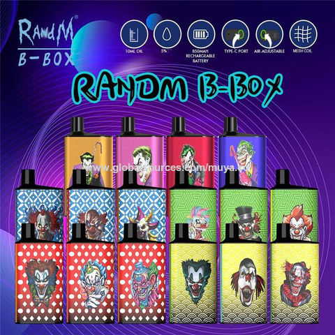China RANDM B-BOX 5000Puffs Disposable Vape Pod Device Airglow Control ...