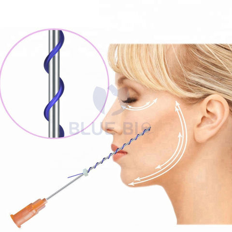 China Mono Screw Pdo Thread Smooth V Lifting Cog Facial Hilos Tensores Face Absorbable Pdo Cog ...