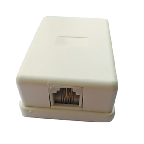 China Telephone surface box, phone box, 1 port, RJ11 4 contact on ...