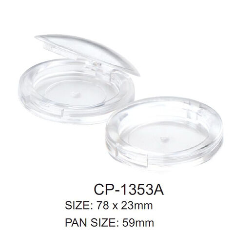 China Baked powder compacts empty round clear cosmetic eyeshadow ...