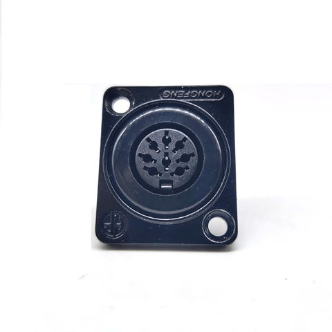 China Black D Type Panel Mount Din 8Pin Conference Microphone Audio ...