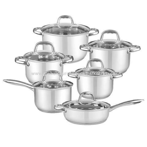 China Glossy polishing pentole saucepan frying pan cooking pot set ...