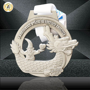 China Custom Medals, Zinc alloy antique silver dragon medallion on ...