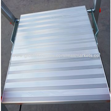 Aluminium step ladder with handrail, enlarge aluminium platform, with ...