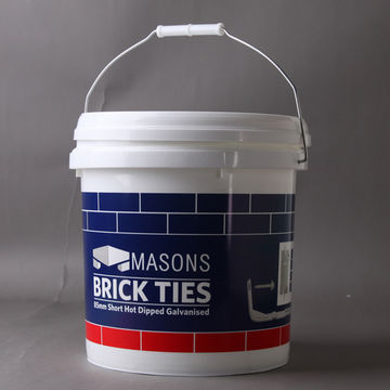 10 litres plastic bucket, round paint pail, grease pail, lubricant ...
