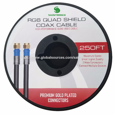 China Quad Shield RG6 Coaxial Cable for CATV/MATV/CCTV Communication ...