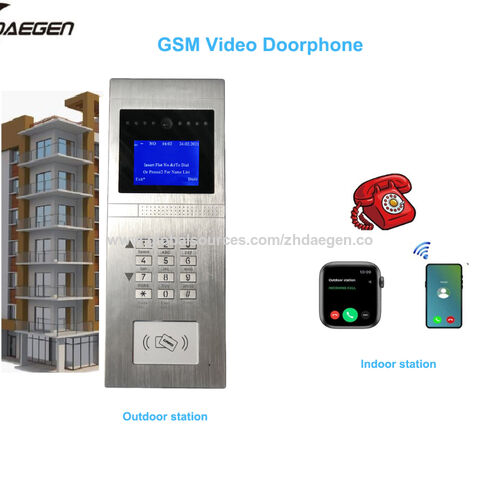China Wireless 4G Intercom System fro Building GSM Doorphone video ...