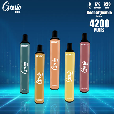 China Ottovape Genie Plus 4200 puffs rechargeable disposable vape stick ...