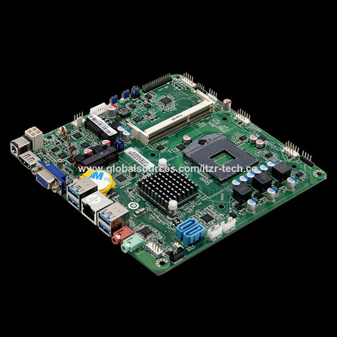 China HM76 ALL IN ONE PC MB ITX COMPUTER MOTHERBOARD 17X17CM on Global ...