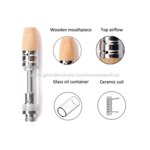 China 2021 Wholease CBD Oil Tank 0.5ml Cartridge Wood Mouthpiece ...