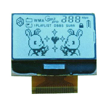China Display Made for MP3 players with White LED on Global Sources,Display