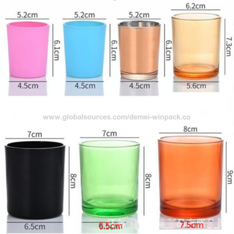 China Winpack Cosmetic Glass Cups Red Blue Green Gift Candle Holders ...