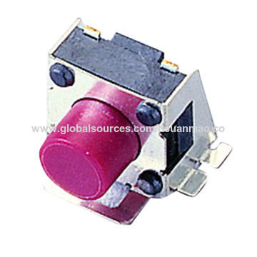 Taiwan Tact Switch, SMT Right Angle Type 4.37x6.3mm Knob Height 2.8, 4. ...