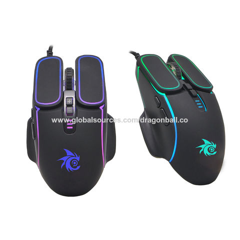 China 7 keys RGB running wired gaming mouse with 6 levels DPI 800-7600 ...