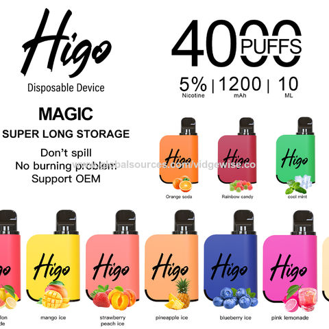 China Wholesale Vape Mesh Coil 5% Nicotine 4000 Puffs Higo Magic ...