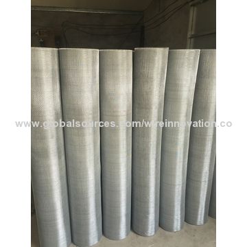 Crimped wire mesh single/double intermediated,flat top,lock crimp woven ...