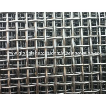 Crimped wire mesh single/double intermediated,flat top,lock crimp woven ...
