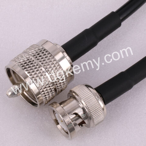 China UHF-J3 Male Plug PL259 to BNC-J3 Male Plug with RG-58 RF Coaxial Cable Assembly RoHS REACH ...