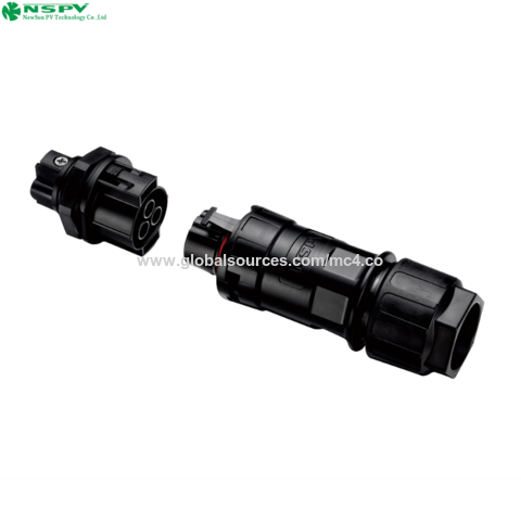 China PV AC 3P Connector Solar Cable Panel Connectors 500VAC rated ...