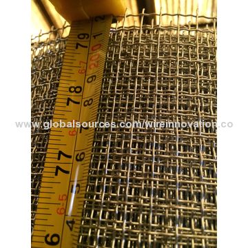 Crimped wire mesh single/double intermediated,flat top,lock crimp woven ...