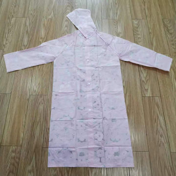 China Flower design PEVA rain poncho eco friendly material EVA rain ...