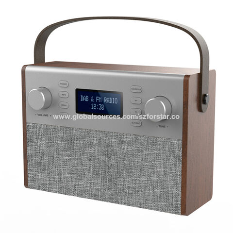 China Portable Wooden DAB Radio with Retro Design, LCD Display ...