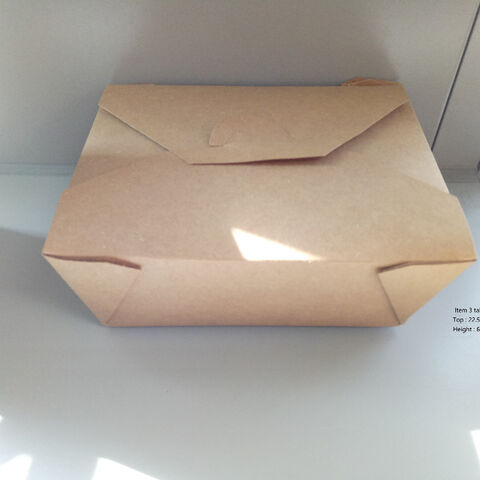 China Biodegradable compostable disposable kraft paper container box on ...