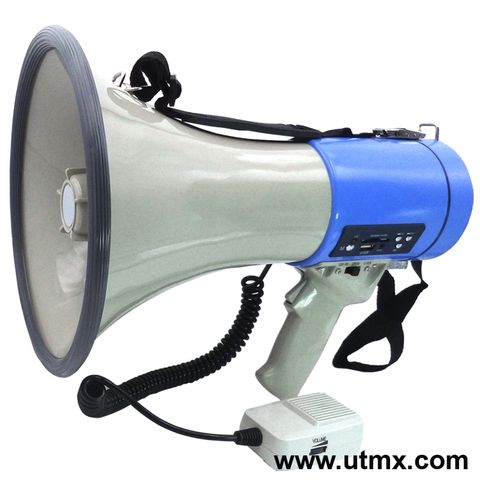 China POWER MEGAPHONE Talk/Siren/USB,SD,AUX JACK 20 seconds recording ...