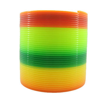 135mm rainbow color magic spring coil toys | Global Sources