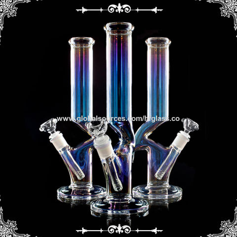 China Holographic Rainbow Glass Bong Smoking Water Pipe Zong 12 Inches ...