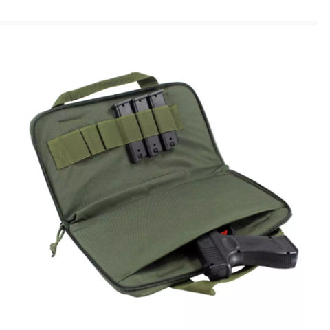 China Tactical 12" Pistol Bag Gun Carrier Bag with Magazine Pouch Gun ...