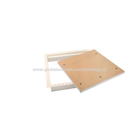 China Removable Steel Access Panel With Brown Wooden Board Inlay For ...