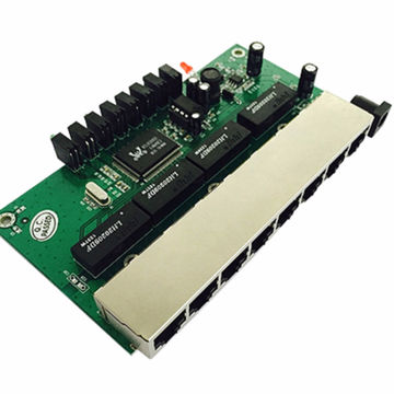 China Factory Fast 8 port 10/100Mbps Ethernet switch PCBA board module ...