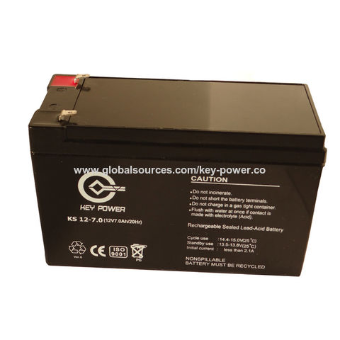 China 12V 7Amp Sealed lead acid SLA AGM VRLA UPS battery on Global ...