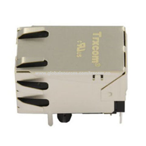 China Single Female 8P8C RJ45 Connector with Magnetic RB1-2S5BAK1A/RB4 ...