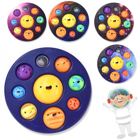 China Pop It Fidget Toy Eight Planets Pattern Sensory Toys Stress New ...