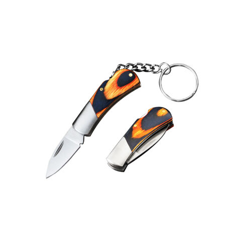Hong Kong SAR Mini Folding Knife Keychain with Wooden Handle. on Global ...