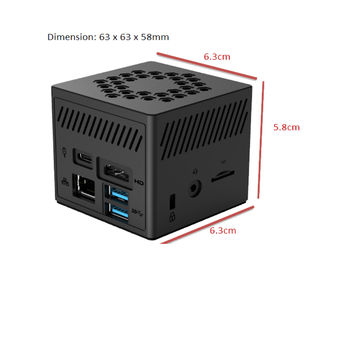 China Mini Cube PC with 10W CPU J4125 8GB RAM m.2 2242 SSD Gigabit LAN ...