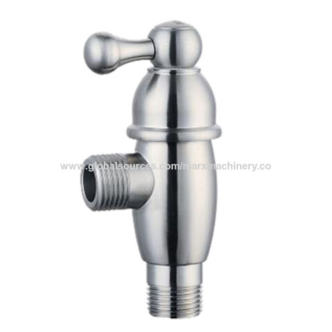 China AISI304 stainless steel drawbench polished angle valves, taps ...