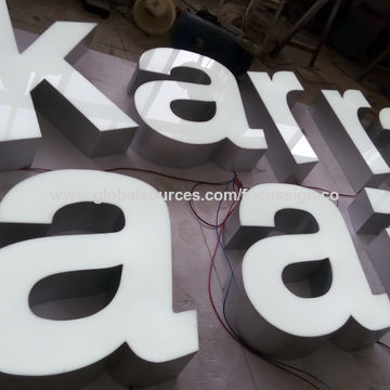 China Aluminium channel letter sign advertising painted frontlit led ...