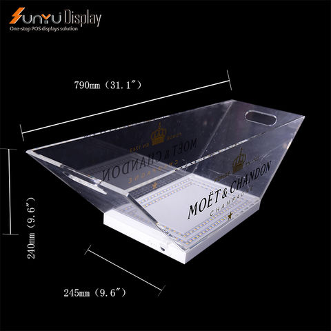 China SUNYU Custom Size Acrylic Liquor Wine Basket Acrylic Beverages ...