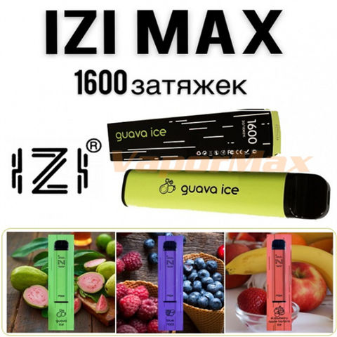 China China popular 950mAh IZI Max Vape Pen 1600puff 2% Nic Disposable ...