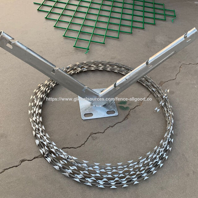 ChinaBarb wire support arms Chain Link Wall Mount Barb wire Arm ...