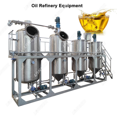 China 300-2000 KG/12H Crude Oil Refinery Equipment Edible Oil Refining ...
