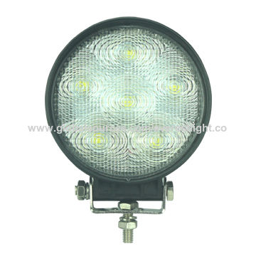 China Round LED work light with 12/24V voltage and 6 x 3W power on ...