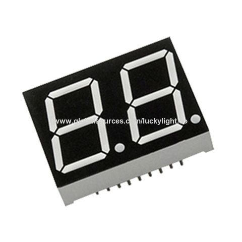 China Dual-Digit 7 segment 0.80 inch (20.32 mm), Yellow Green LED ...