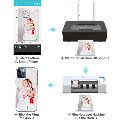 China Devia laptop skins and screen protector cutting machine with pvc pet uv printer lamination ...