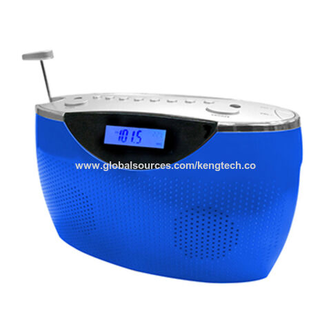 Hong Kong SAR DAB portable radio+2 alarms and speakers blue back-light ...