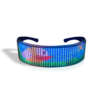 China LED Bluetooth Full Color Luminous Glasses on Global Sources,APP ...